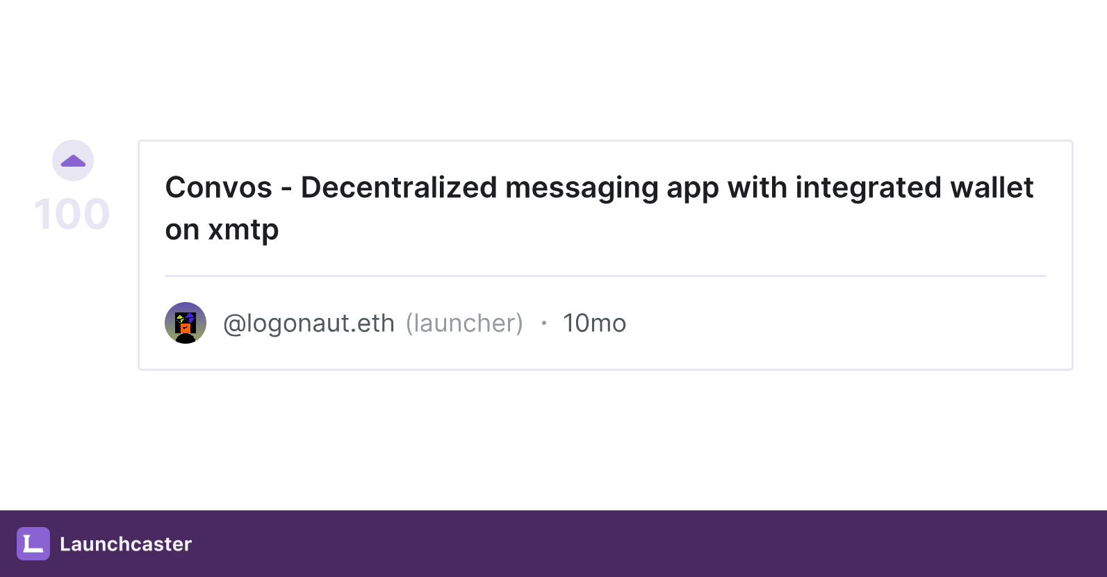 @logonaut.eth’s Launchcaster: "Convos - Decentralized messaging app ...